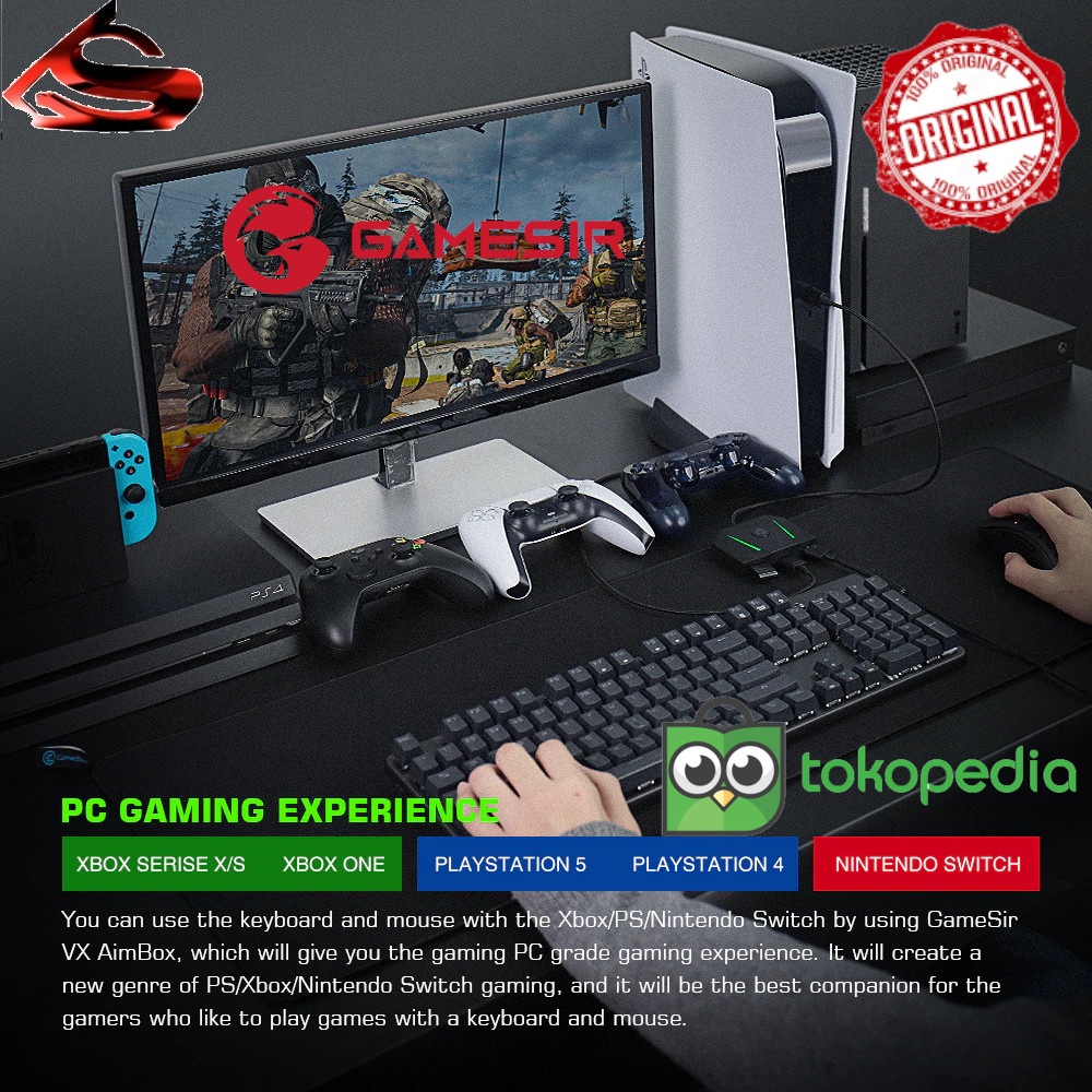 Jual Gamesir VX2 AimBox Gamesir keyboard Mouse Controller For PS4 PS5 ...