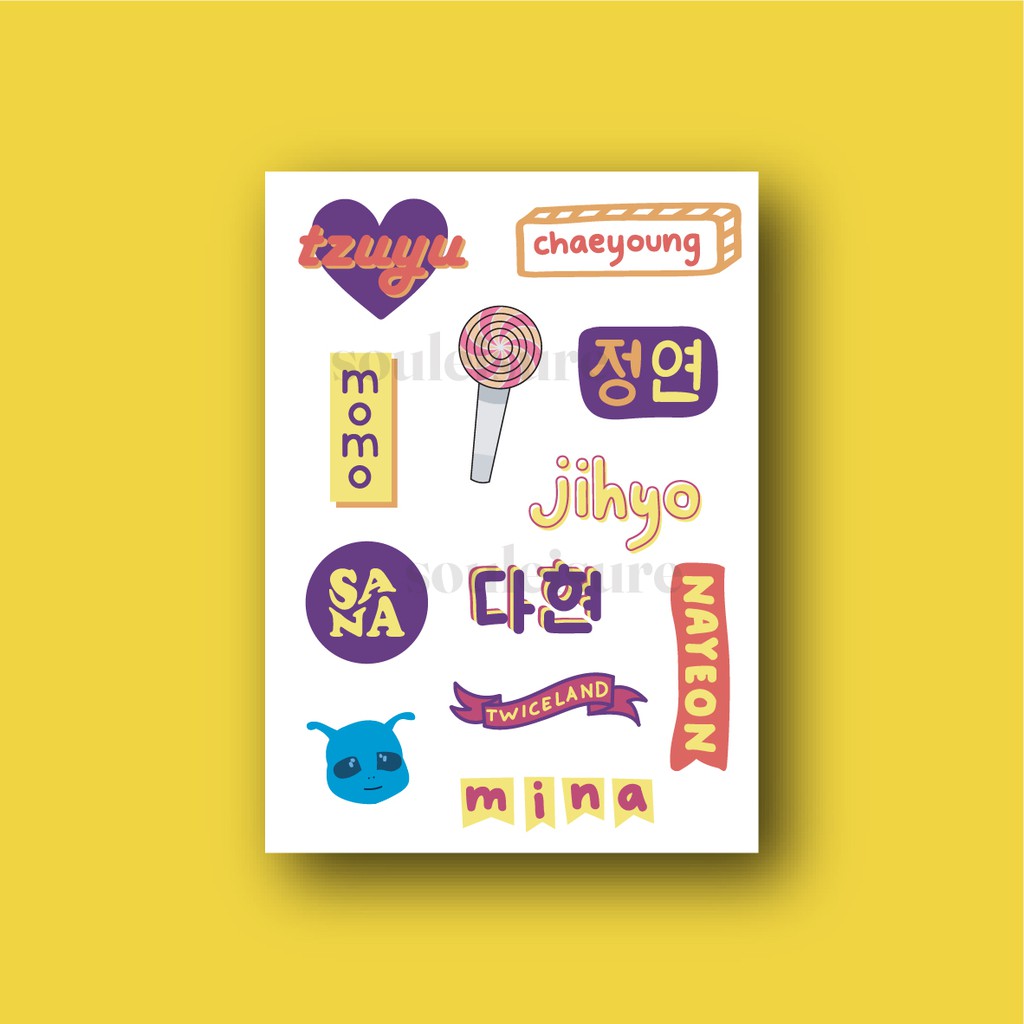 Jual TWICE Name Sticker | Shopee Indonesia