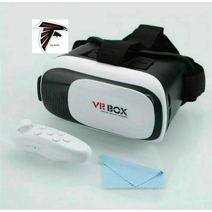 Jual Vr / Virtual Reality Box 2. 0 Kacamata 3D + Remote Bluetooth ...