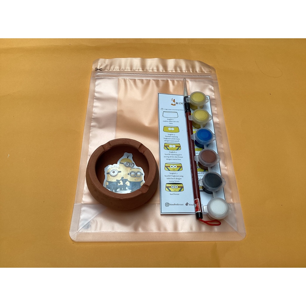 Jual ASBAK TANAH LIAT / CLAY ASHTRAY PAINTING KIT / PAKET LENGKAP ...