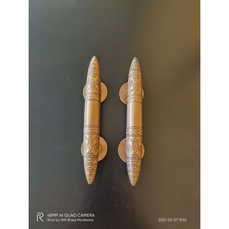 Jual Handle Pintu Rumah Kuningan Antik Motif Torpedo Bali 20 cm ...