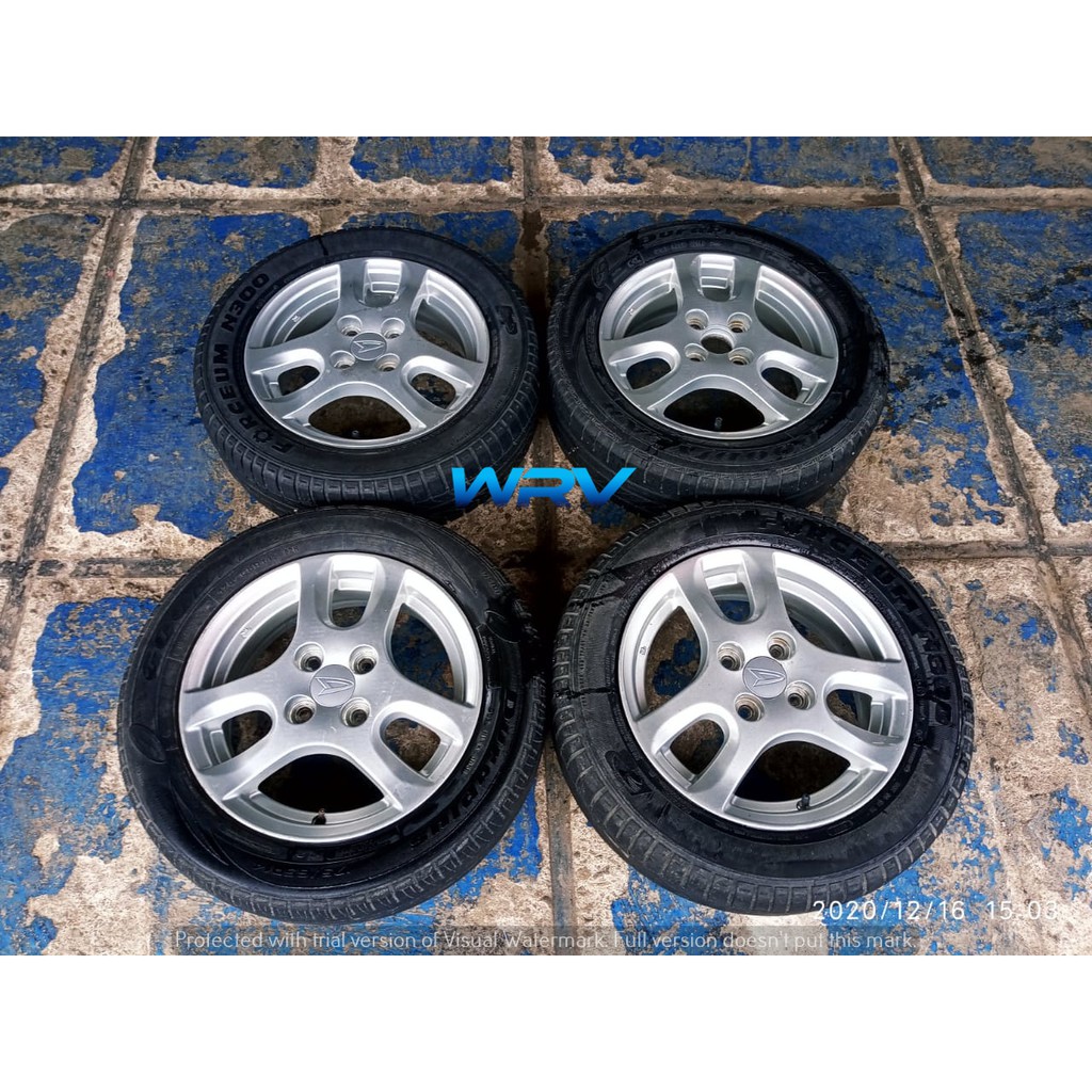Jual velg seken bekas ring 14x5 pcd 4x100 plus ban bonus | Shopee Indonesia