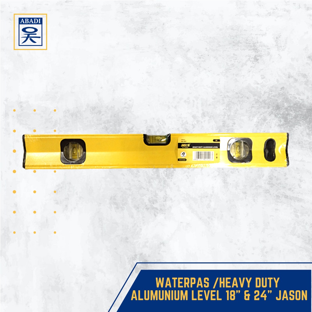 Jual WATERPAS / HEAVY DUTY ALUMUNIUM LEVEL 18 INCH & 24 INCH JASON ...