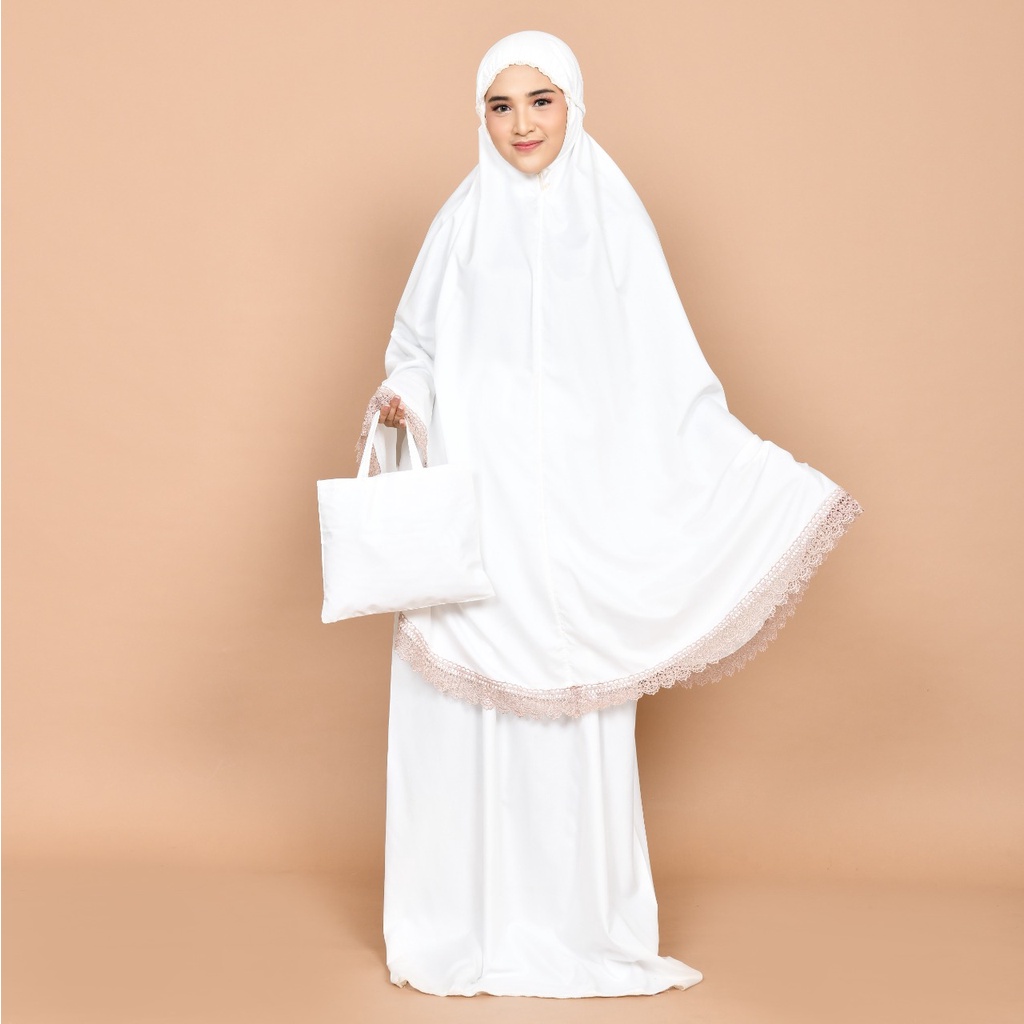 Jual MUKENA DEWASA KATUN PREMIUM / MUKENA REMAJA KATUN PUTIH POLOS ...