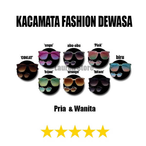 Jual Kacamata Fashion Pria dan Wanita/Kacamata Anti UV/ Lensa Gradasi ...