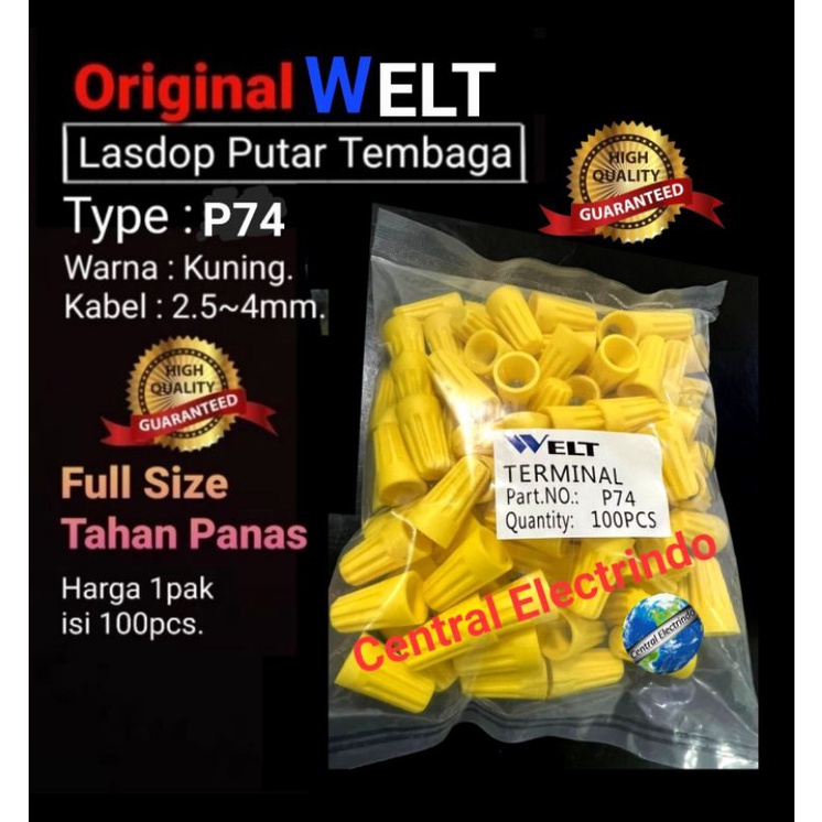 Jual Lasdop Screw On WELT P74 Kuning 2.5~4mm. | Shopee Indonesia