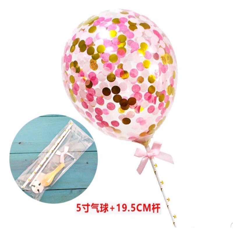 Jual Topper Balon Latex Confetti | Topper Cake Balon | Shopee Indonesia