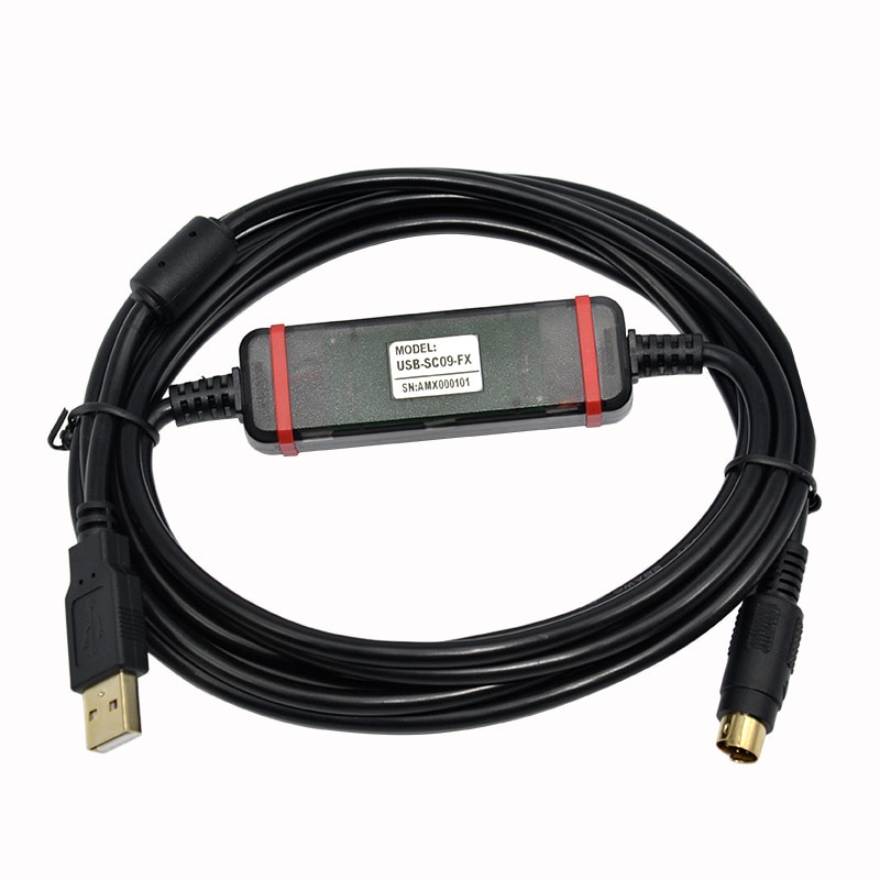 Jual USB-SC09-FX For Mitsubishi MELSEC FX Series PLC Programming Cable USB To RS422 Adapter high ...