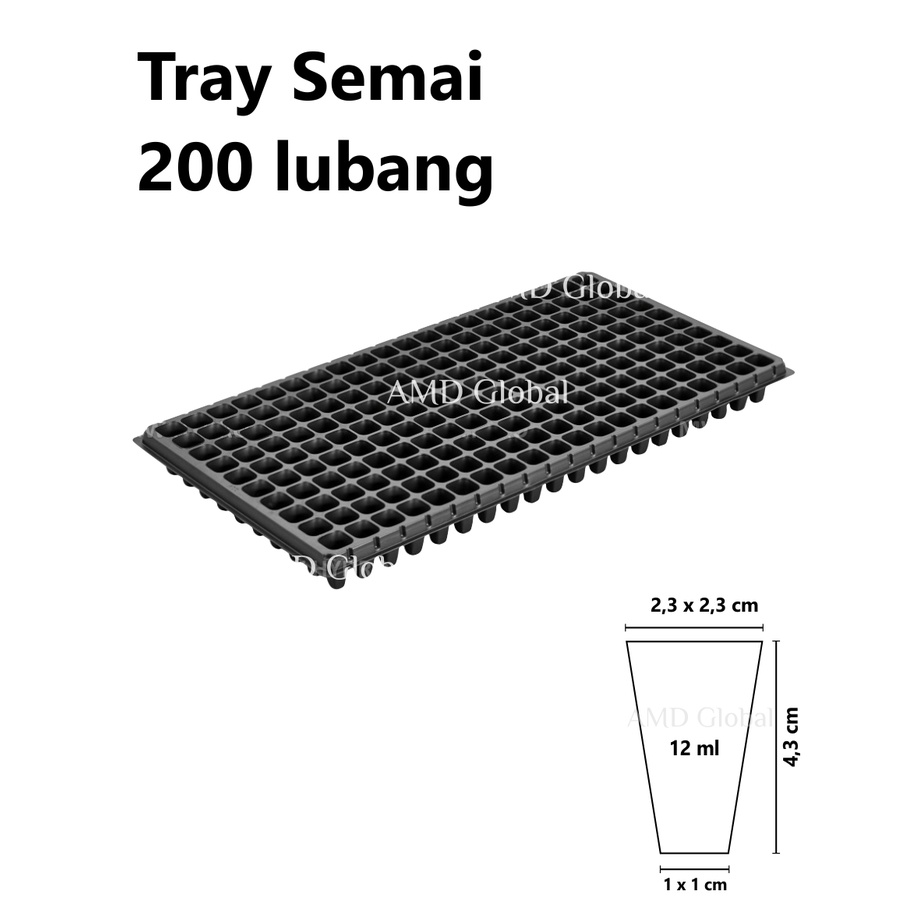 Jual Tray Semai / Seedling Tray 200 Lubang (Isi 2 pcs) | Shopee Indonesia