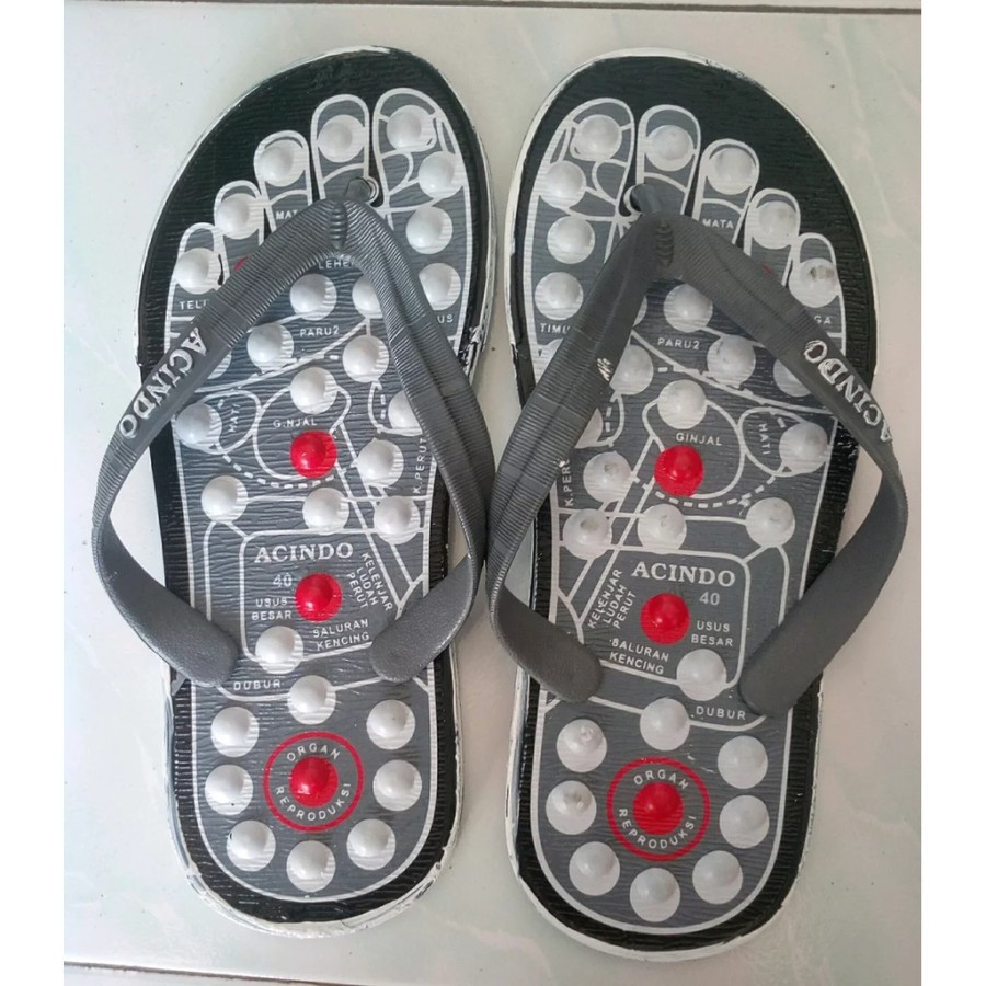Jual sandal kesehatan akupuntur refleksi alat terapi pijat kaki rematik ...