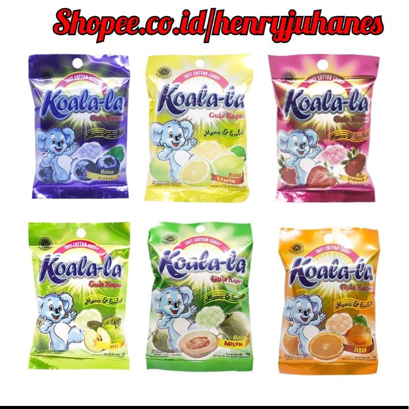 Jual koala-la permen gula kapas / soft cotton candy / manis10 gr aneka ...