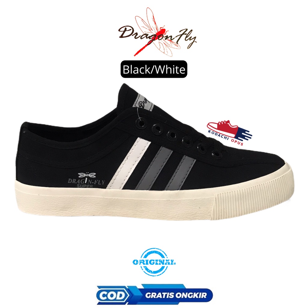 Jual Sneakers Sepatu Capung Dragonfly Falcon Hitam Original (Bisa Cod ...