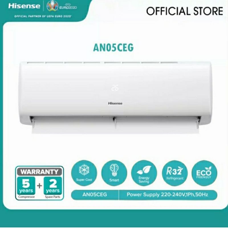 Jual AC HISENSE 1/2 PK AN05CDG FAST COOLING R32 AC 1/2 PK MURAH AC ...