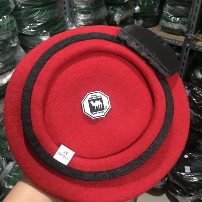 Jual Topi Baret Kopasus / Merah, Camel Asli Logo Onta Hitam Original ...