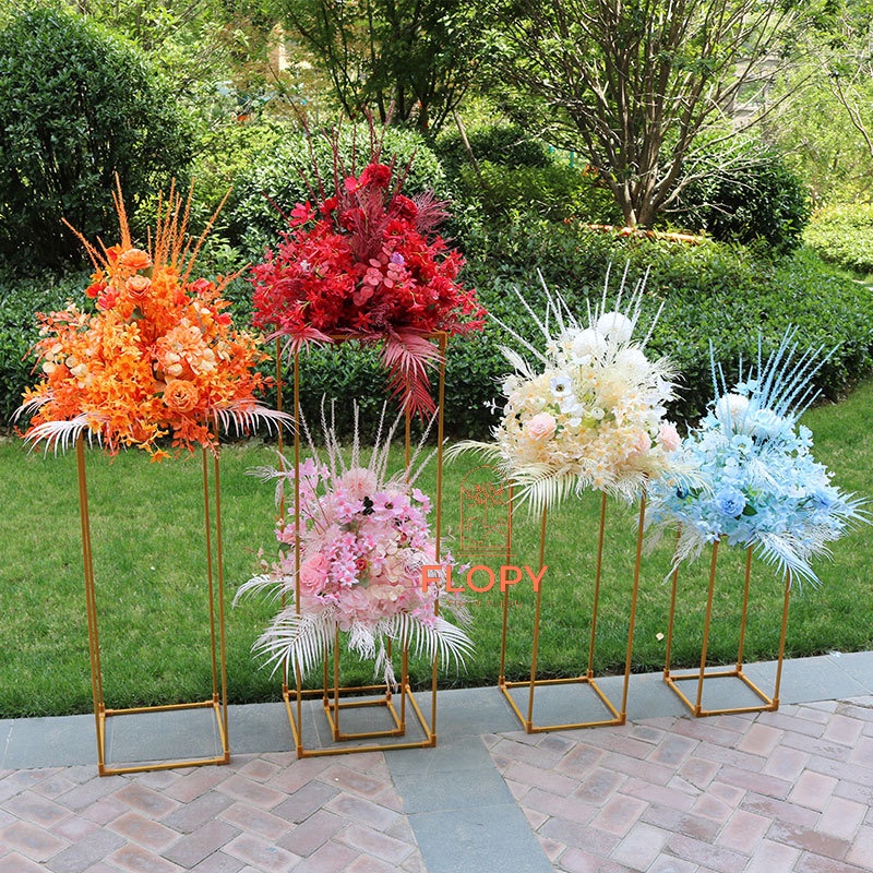 Jual Tiang Besi Gold Bunga / Stand Besi Flower for Wedding Decoration ...