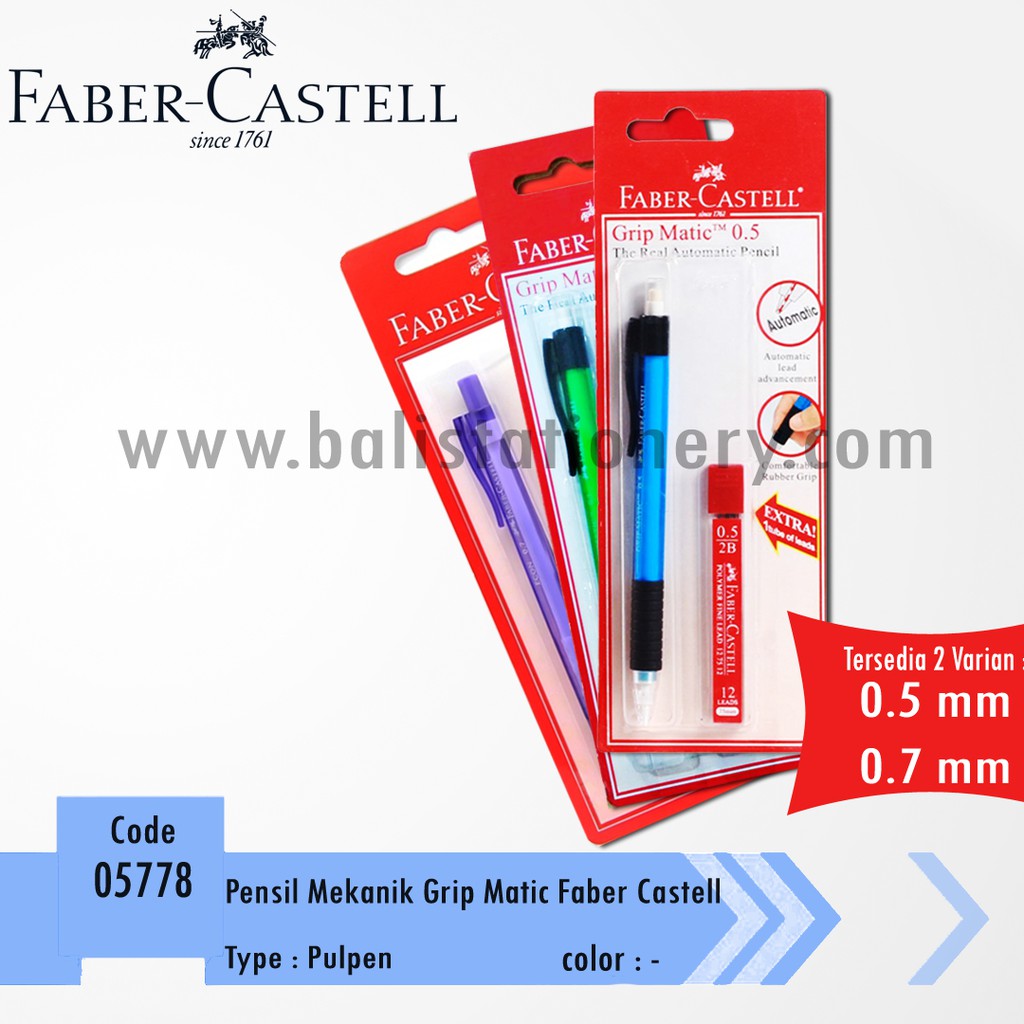 Jual Pensil Mekanik Grip Matic Faber Castell | Shopee Indonesia
