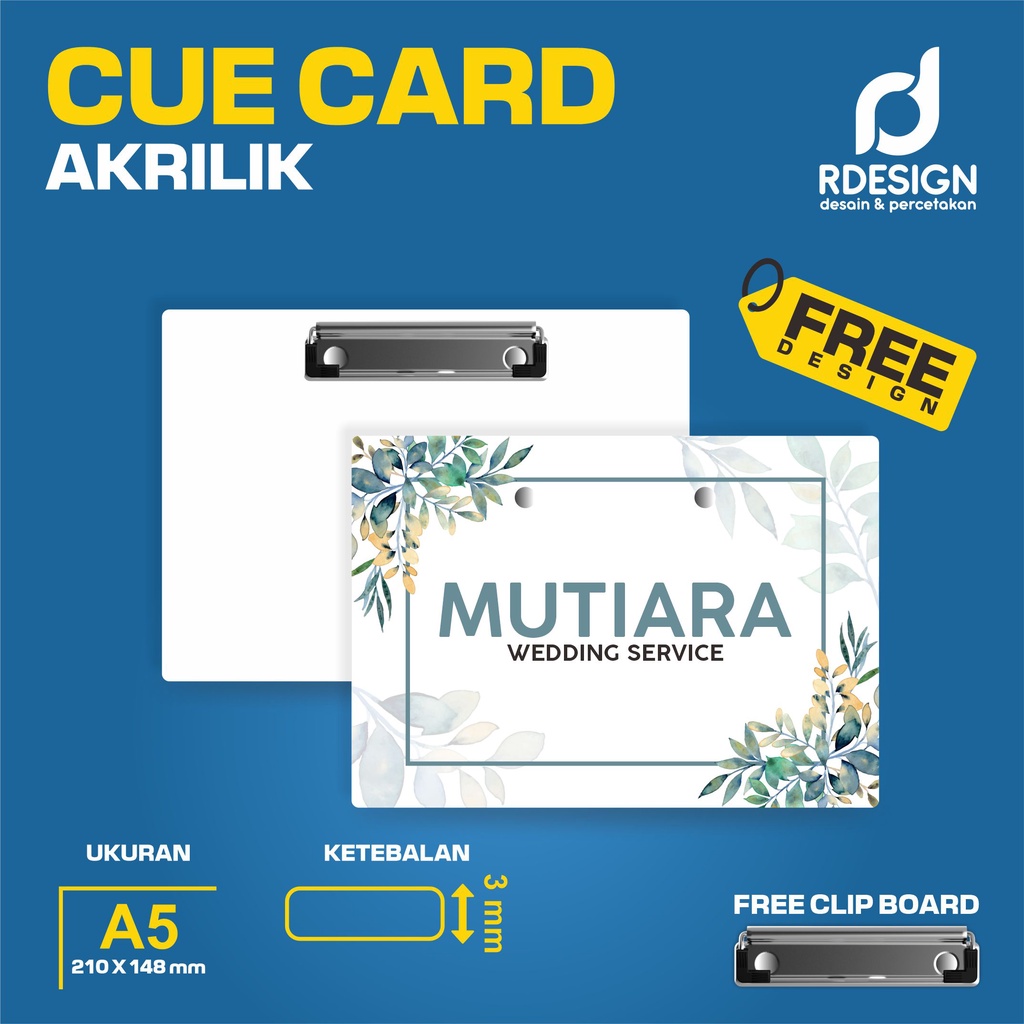 Jual CUE CARD / Q CARD MC, PEMBAWA ACARA BAHAN AKRILIK TEBAL 3MM UKURAN ...