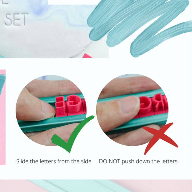 Jual GEORGE Lettering set fondant stamp cetakan huruf besar kecil angka ...