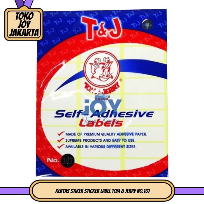 Jual Kertas Stiker Sticker Label TOM & JERRY No.107 | Shopee Indonesia