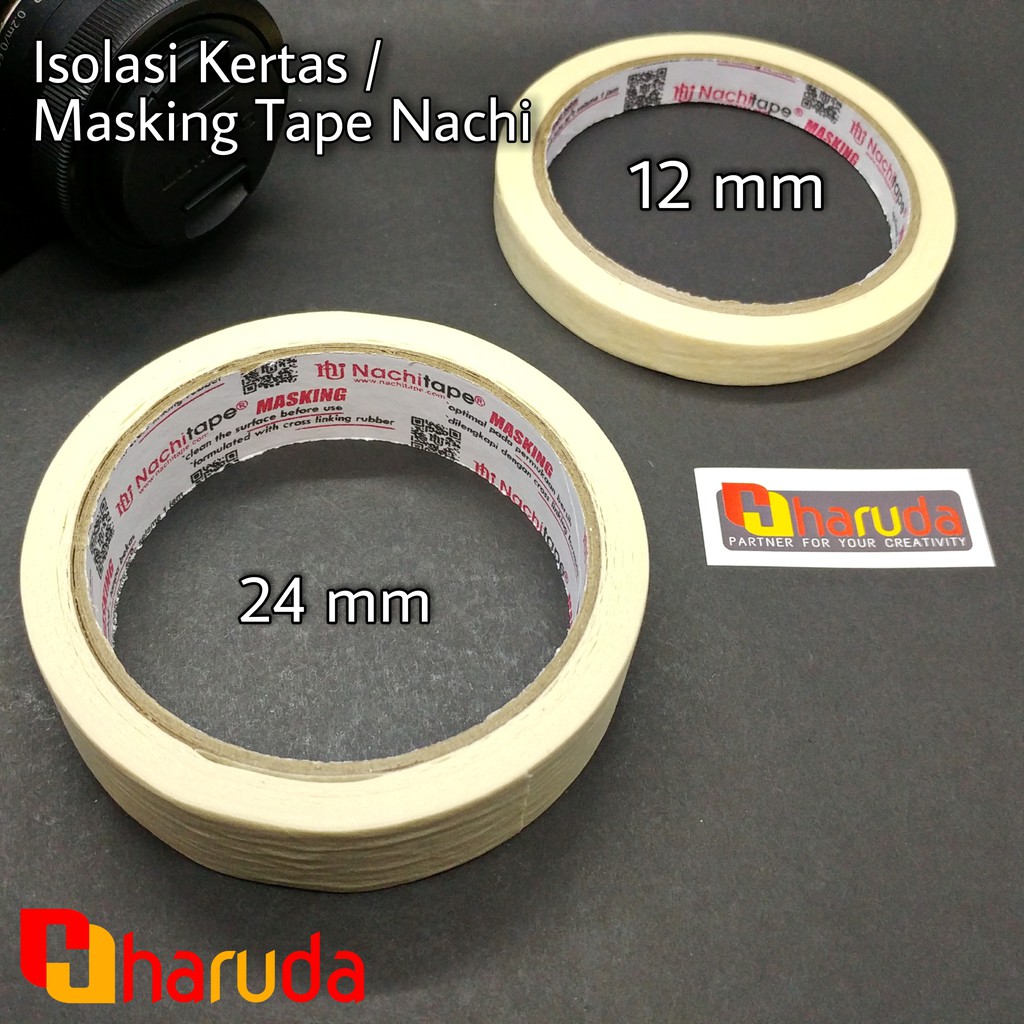 Jual Isolasi Kertas / Masking Tape Nachi 12 mm , 24 mm x 20 Y - 12 mm ...