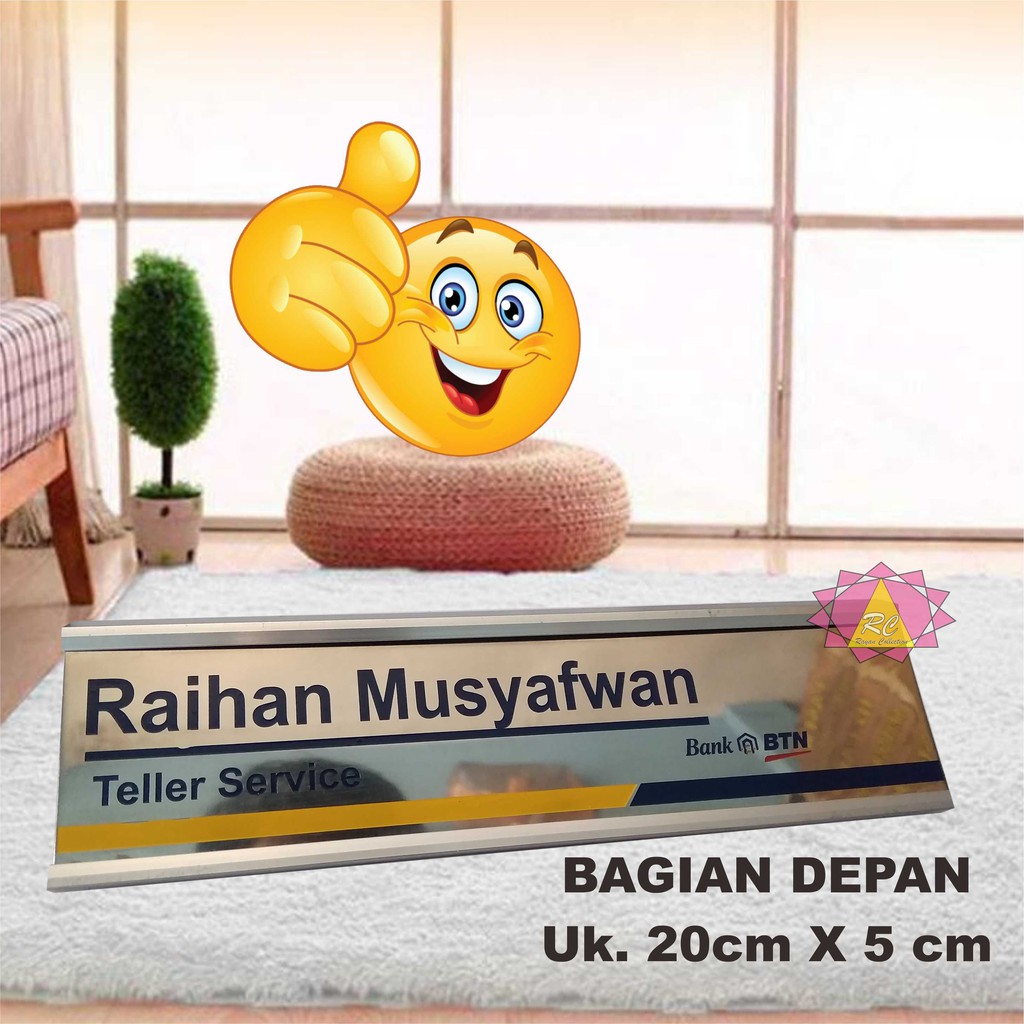 Jual name desk / papan nama meja, Resepsionis, Teller, Kasir, dll ...