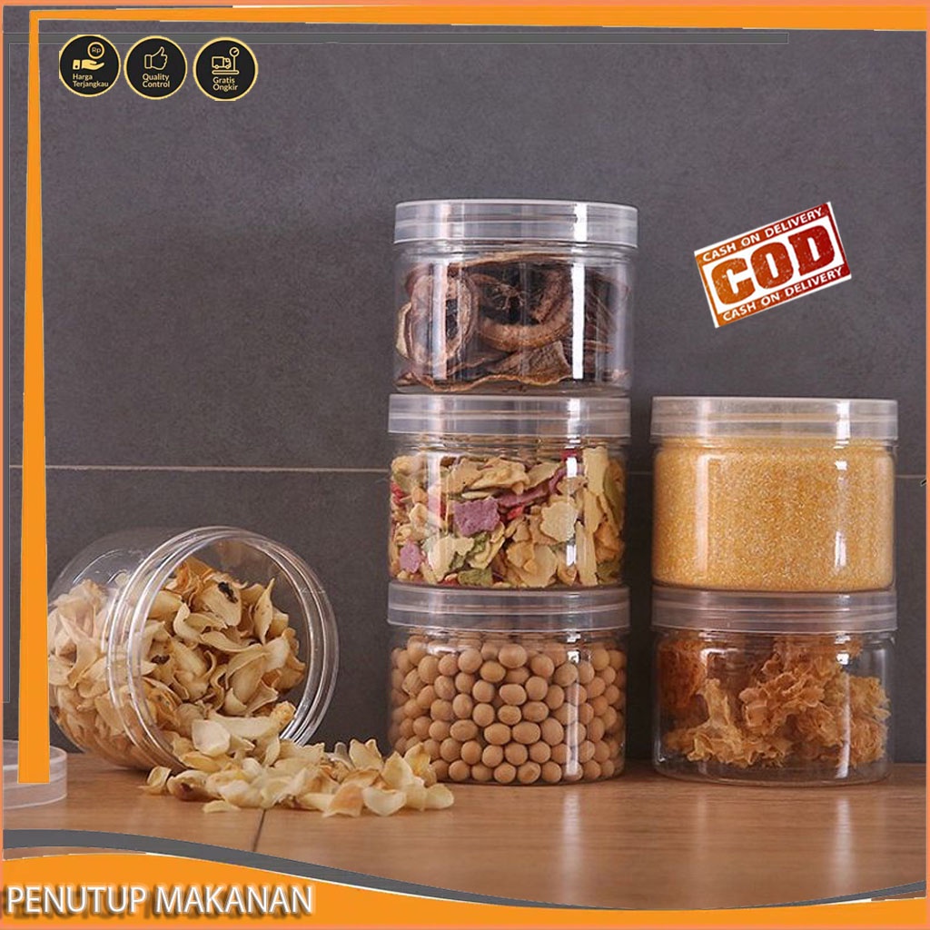 Jual Kaleng Penyimpanan Makanan Putar Tranparant / Cemilan / Kotak ...