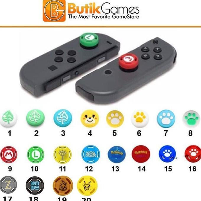 Jual Tombol Analog Stick Thumb Grip Silicone Cap Joycon Joy-Con Joy Con ...