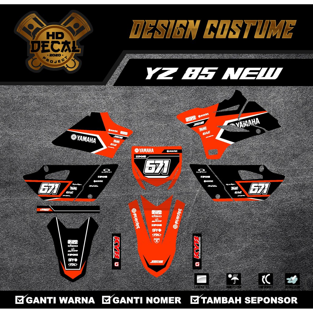 Jual DECAL YZ 85 NEW/ YZ85 LAMA FULL BODY COSTUME DESAIN 022 | Shopee ...