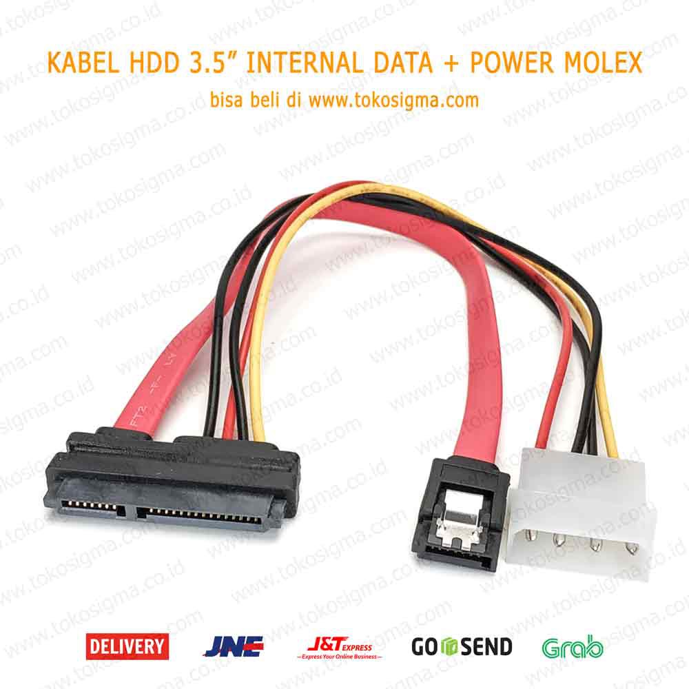 Jual KABEL HDD PC 3.5" SATA COMBO TO DATA SATA PIN 7 clip + POWER IDE ...