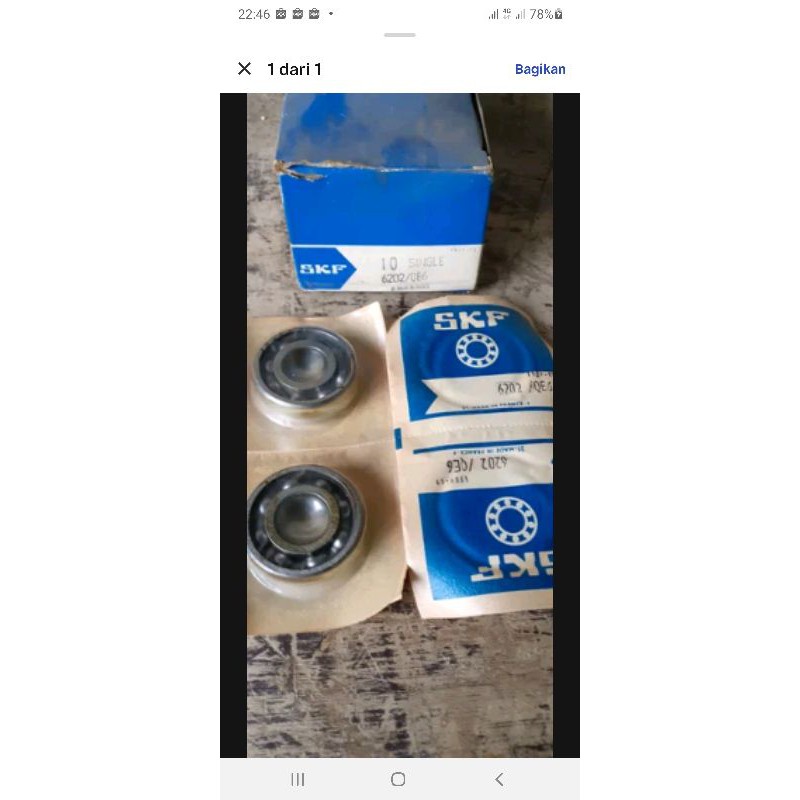 Jual Ball bearing 6202 SKF France Original | Shopee Indonesia