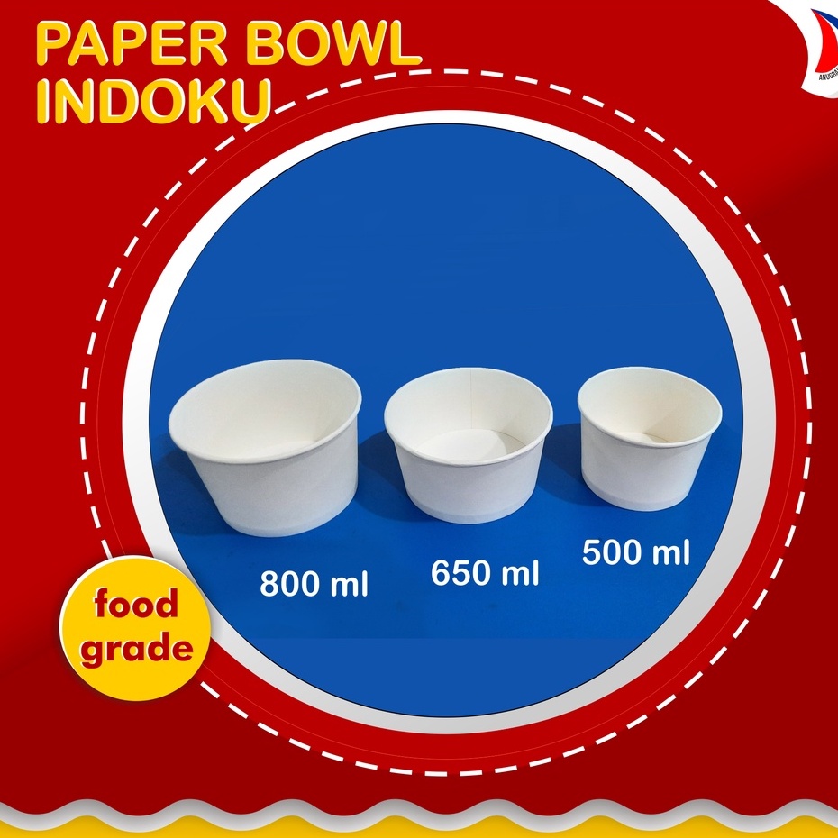 Jual Tutup Indoku Paper Bowl 360/500ml ~ 650/800ml (25 Pcs) | Shopee ...