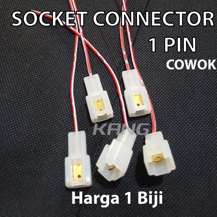 Jual [1 pin] SOKET SOCKET KONEKTOR 1 PIN (TERMASUK SKUN DAN KABEL ...