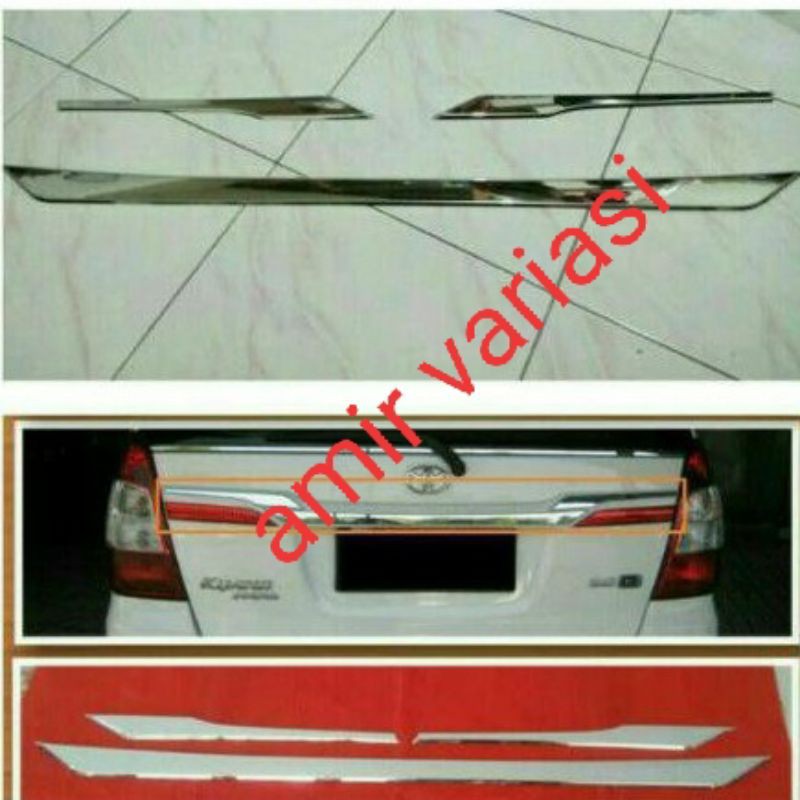 Jual List Trunklid bagasi Grand Innova 2014-2015 chrome 3pcs | Shopee ...