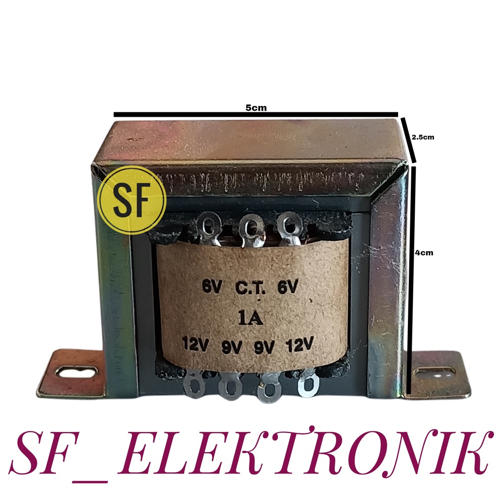Jual Trafo Transformator 1Ampere CT 12Volt Merk SANLIN | Shopee Indonesia