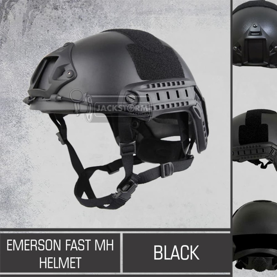Jual Emerson Fast MH Helmet Black | Shopee Indonesia