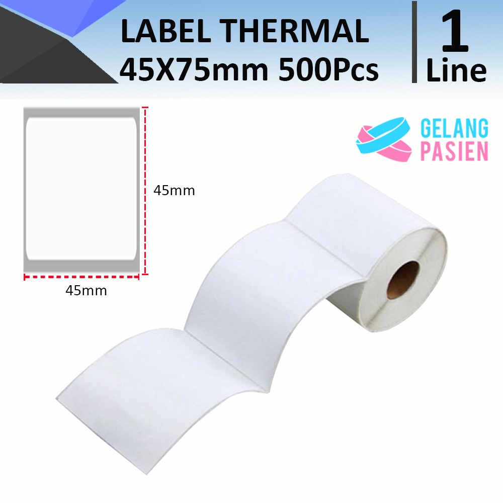Jual LABEL THERMAL 45MM X 75MM ISI 500 PCS | Shopee Indonesia