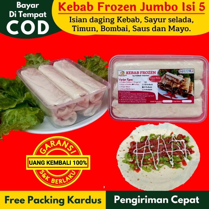 Jual KEBAB FROZEN BESAR JUMBO Isi 5 Hemat | Shopee Indonesia