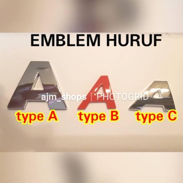 Jual Emblem mobil huruf satuan | Shopee Indonesia