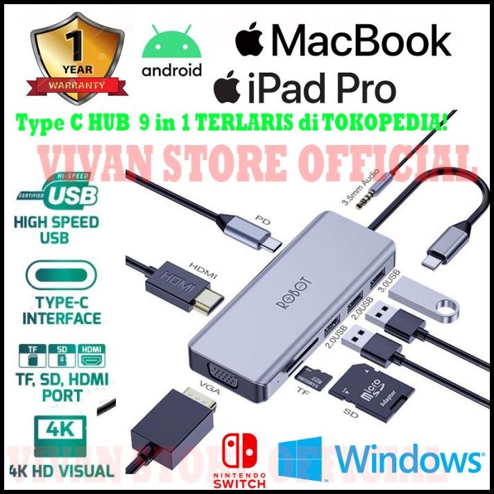 Jual Robot Ht390 Usb Hub Type C Hdmi Card Reader Adapter Macbook Ipad ... Jual Robot Ht390 Usb Hub Type C Hdmi Card Reader Adapter Macbook Ipad ...