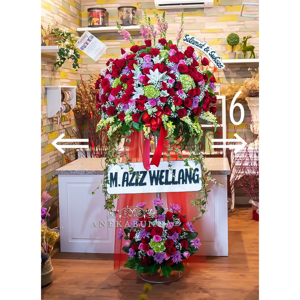 Jual Standing Flower Congratulations Karangan Bunga Fresh Asli Ucapan ...