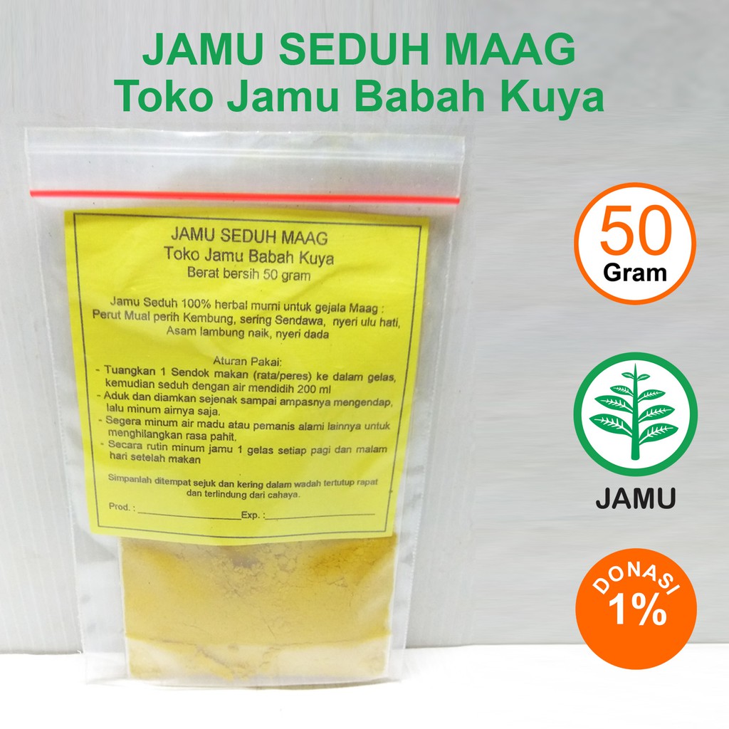 Jual Lambung Maag Toko Jamu Babah Kuya Racikan Seduh Serbuk Herbal ...