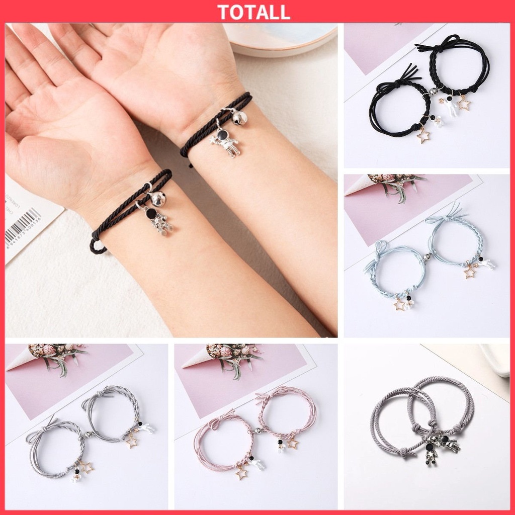Jual 2 Pcs Gelang Couple Magnet Astronot Desain Gelang Tali Karet ...