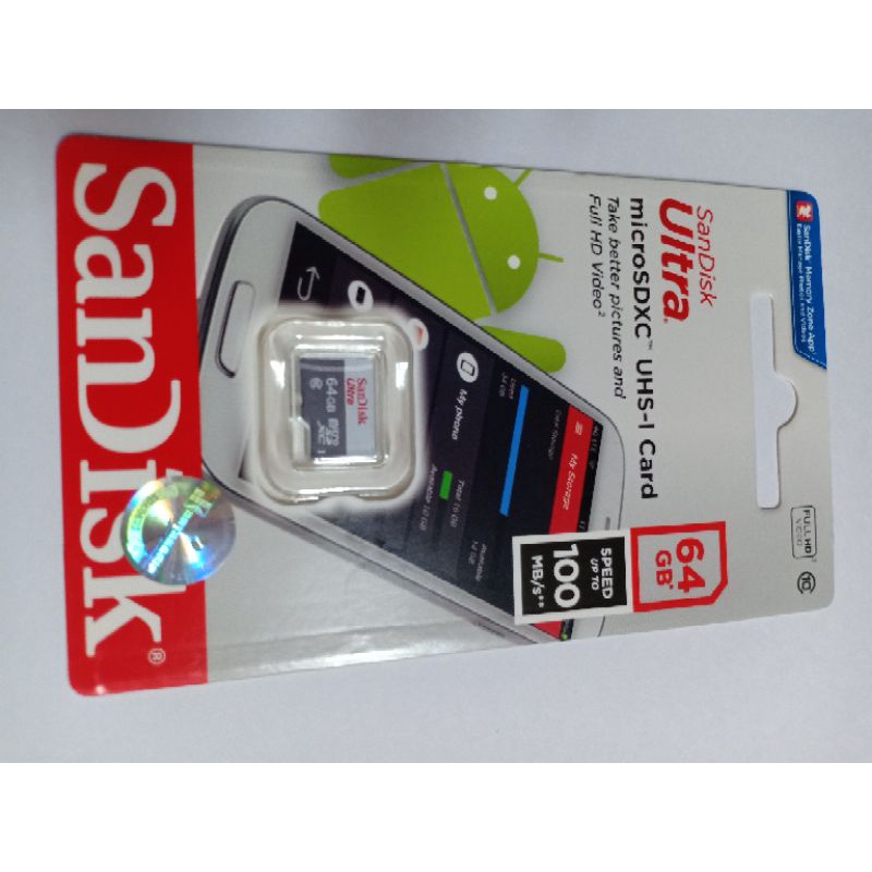 Jual SanDisk Ultra micro SDXC 100MB/s - Class 10-64GB | Shopee Indonesia