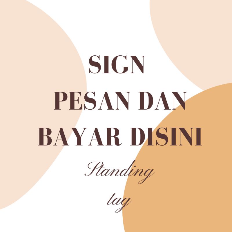 Jual pesan dan bayar disini sign cafe / resto standing tag order and ...