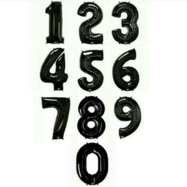 Jual Balon Foil Angka Hitam | Shopee Indonesia