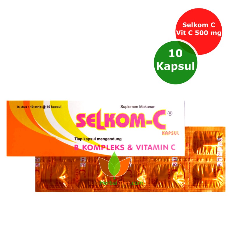 Jual VITAMIN C 500 MG SELKOM C 1 STRIP (10 KAPSUL), SUPLEMEN DAYA TAHAN ...
