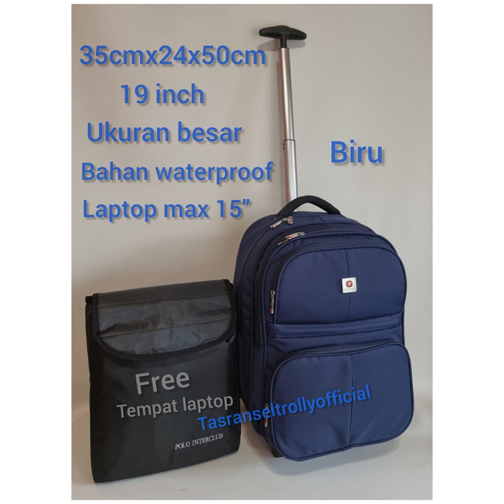 Jual Tas Ransel Troli Laptop 19"Polo Interclub 100%original | Shopee ...