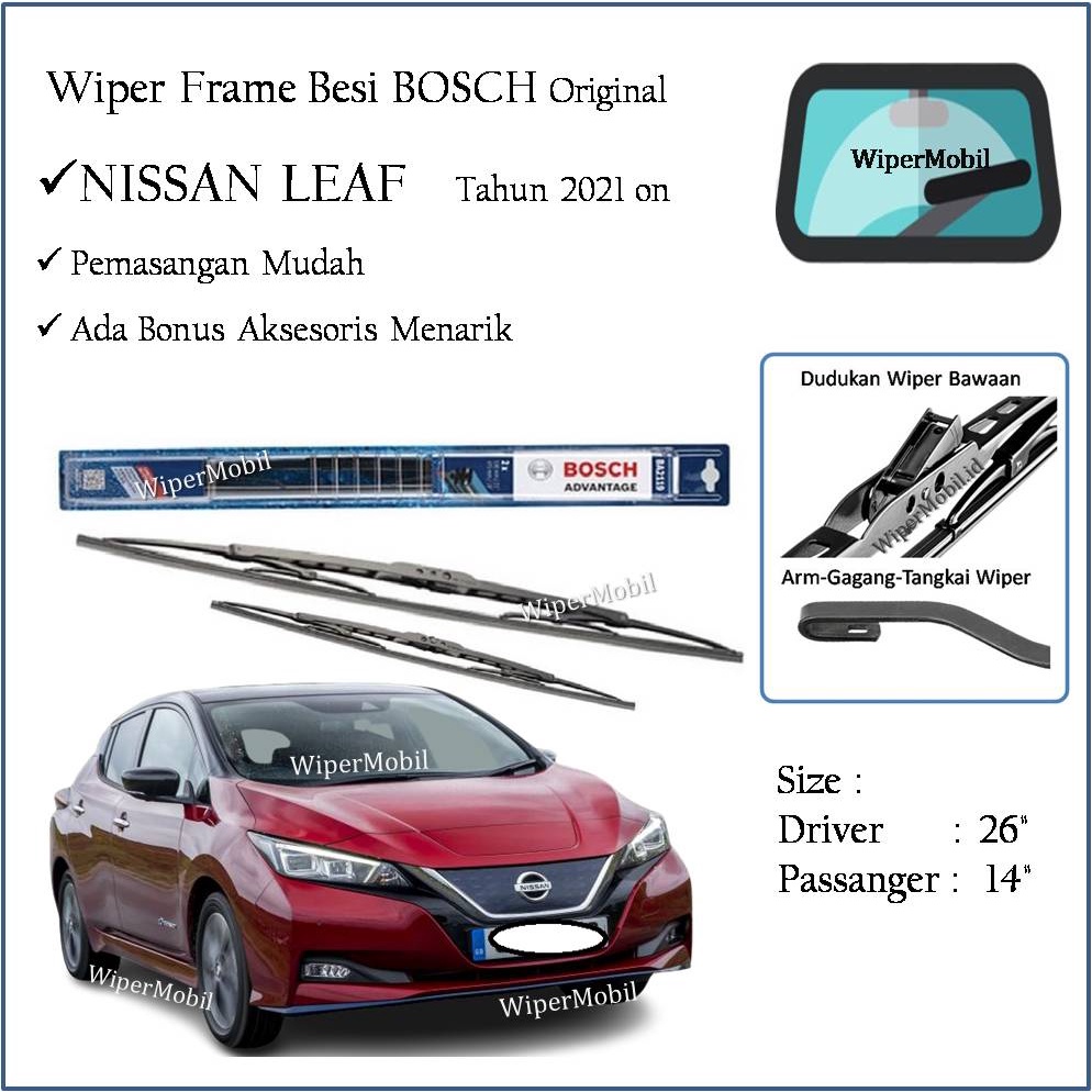 Jual Wiper Frame Besi Bosch Nissan Leaf 2021 2022 2023 2024 2025