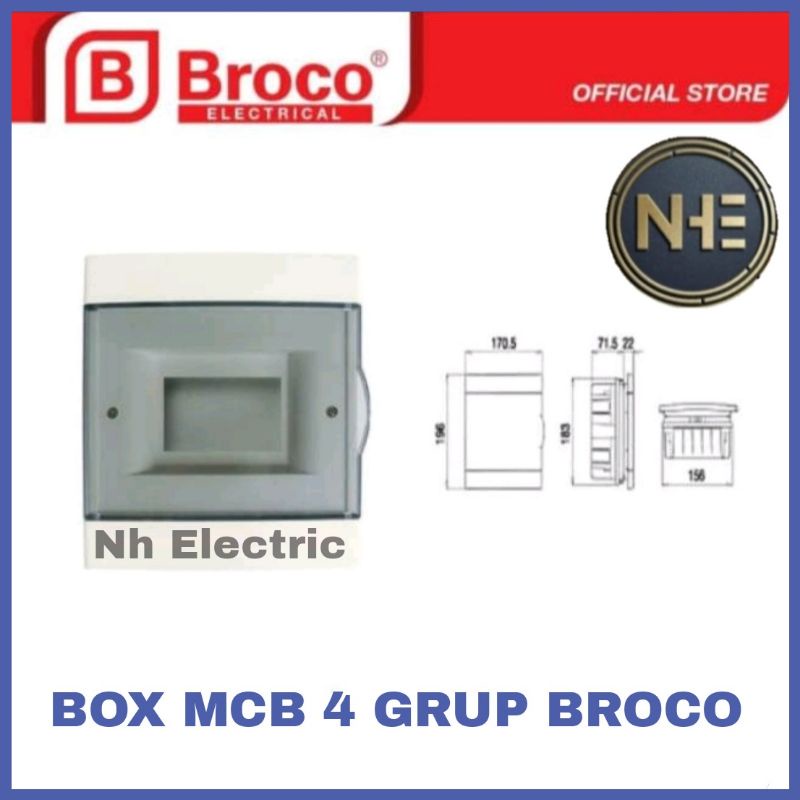 Jual Box Mcb 4 Group 17104-55 Inbow White Broco - Box Mcb Isi 4 Grup ...