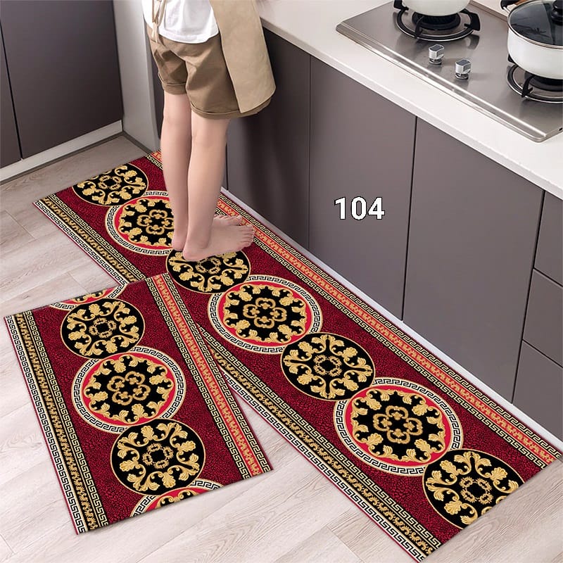 Jual KESET Dapur Harga 2 in 1 Kitchen Floor Mat Set Keset Dapur ...